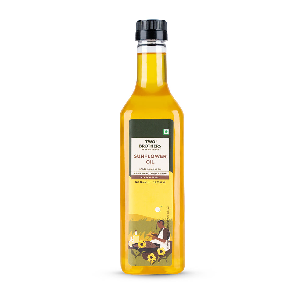 Buy Organic Cold Pressed Sunflower Oil 1 L Bottle at Two Brothers