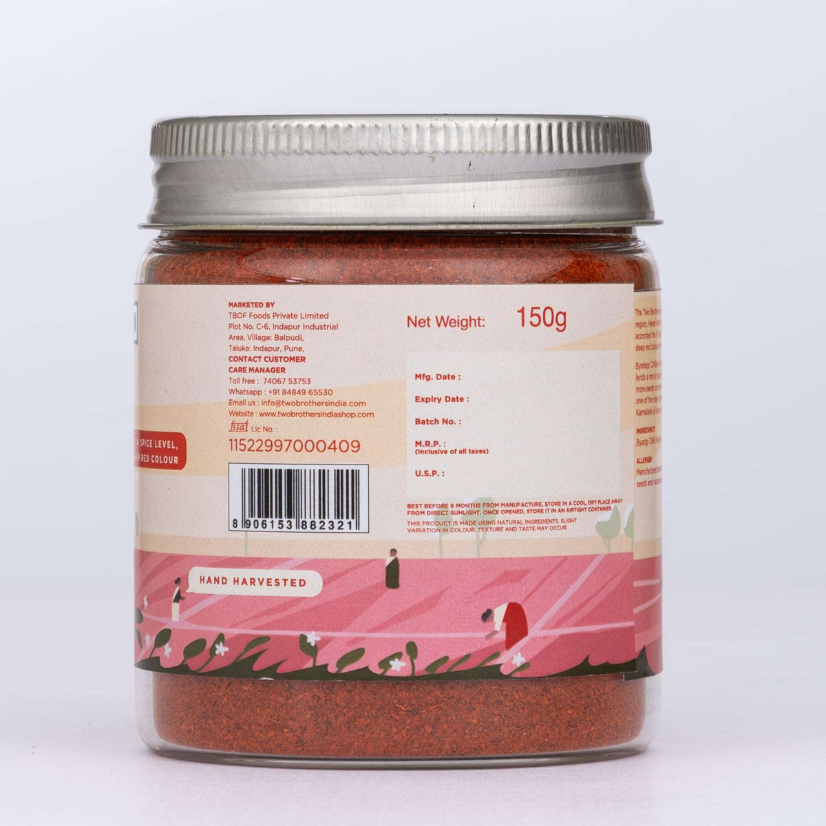 Buy Byadgi Chilli Powder in 150g Pack Online at TBOF